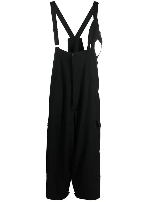 Yohji Yamamoto Drop-crotch Wool Suspender Trousers