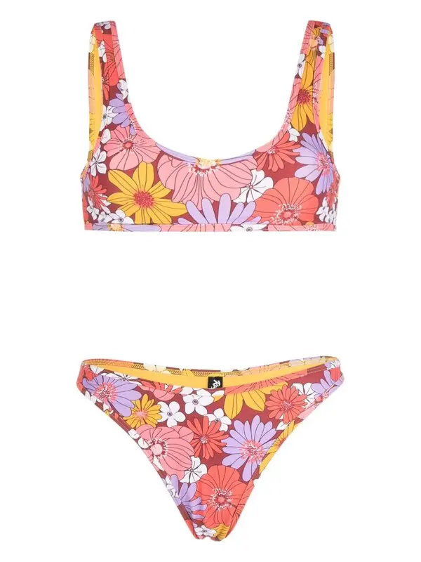 REINA OLGA Coolio Floral Bikini Set - Orange
