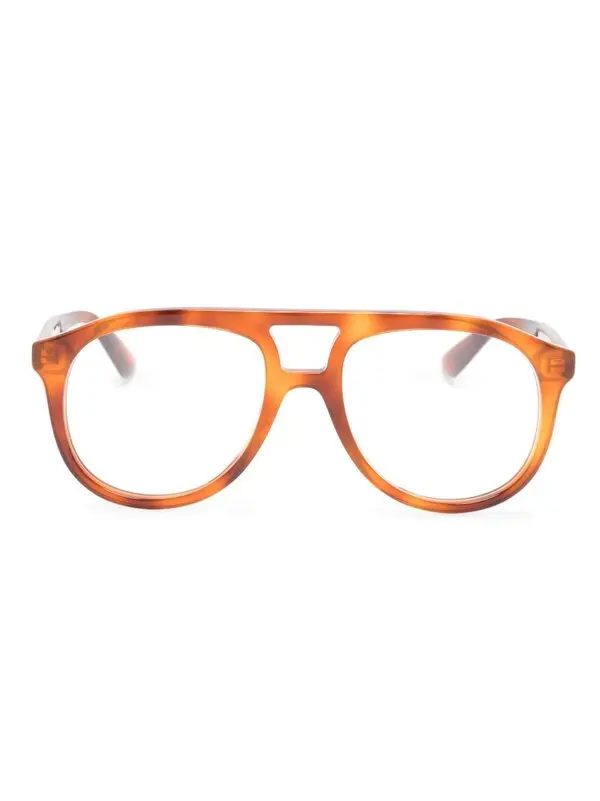 Gucci Tortoiseshell Round-frame Glasses