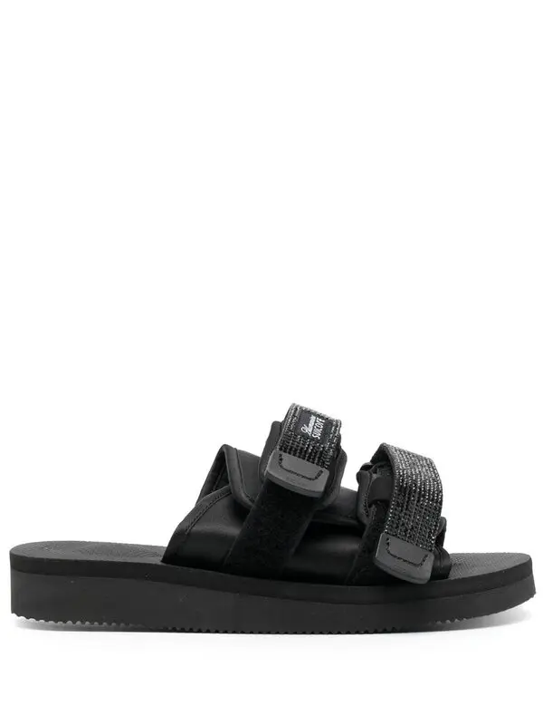 Blumarine Logo-patch Slides - Black