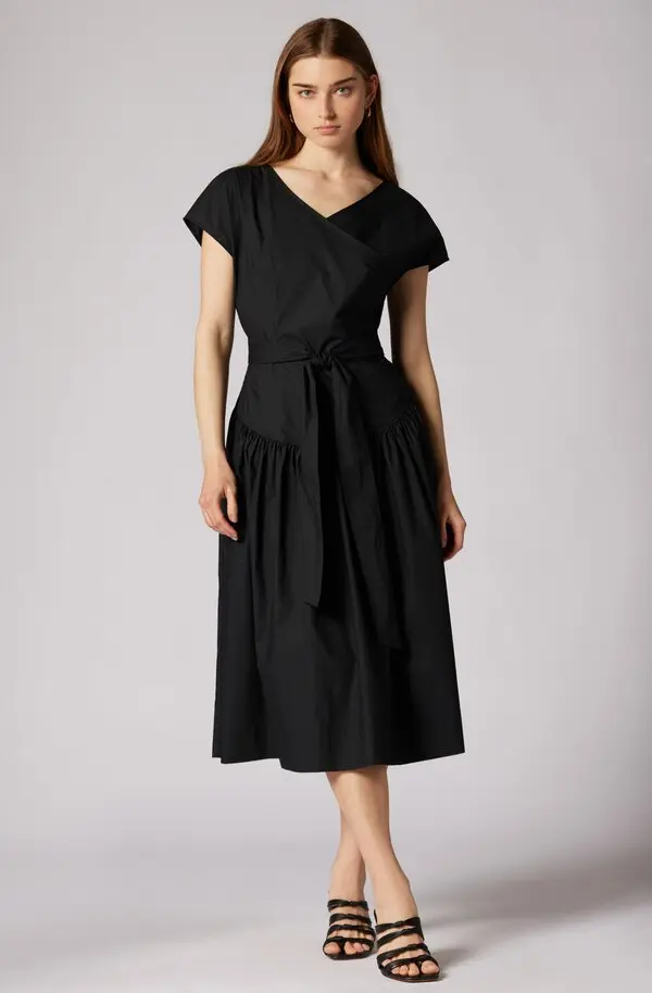 joie black dress Joie - Black & Tan Floral Tier Dress - Vintage - XS - Polyester