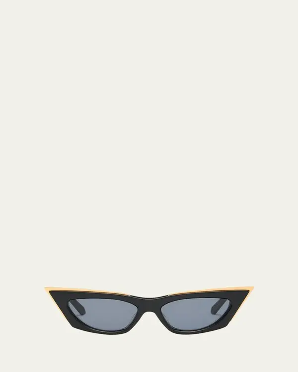 Valentino Garavani V-goldcut I Cat-eye Sunglasses - Blk-gld