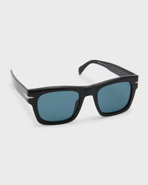 DB EYEWEAR BY DAVID BECKHAM Square Full Rim Sunglasses - Black