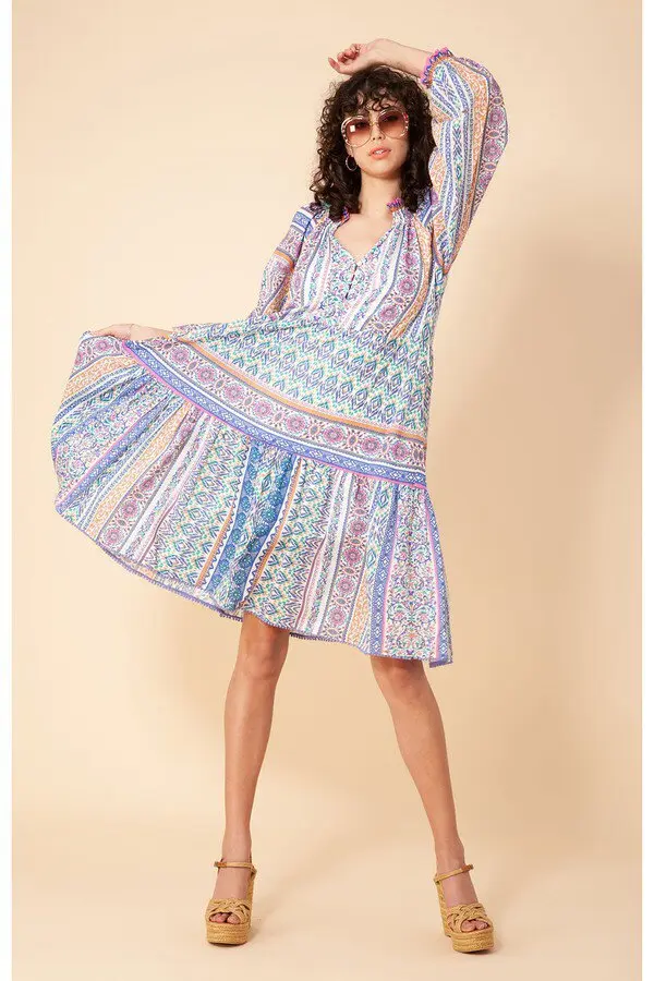Hale Bob Monique Voile Midi Dress - Multicolor