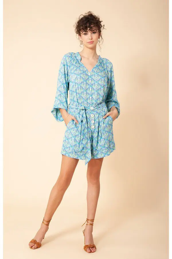 Hale Bob Sabria High-waist Shorts - Blue