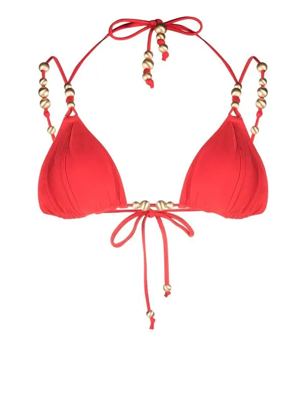 Cult Gaia Anoki Triangle Bikini Top - Red