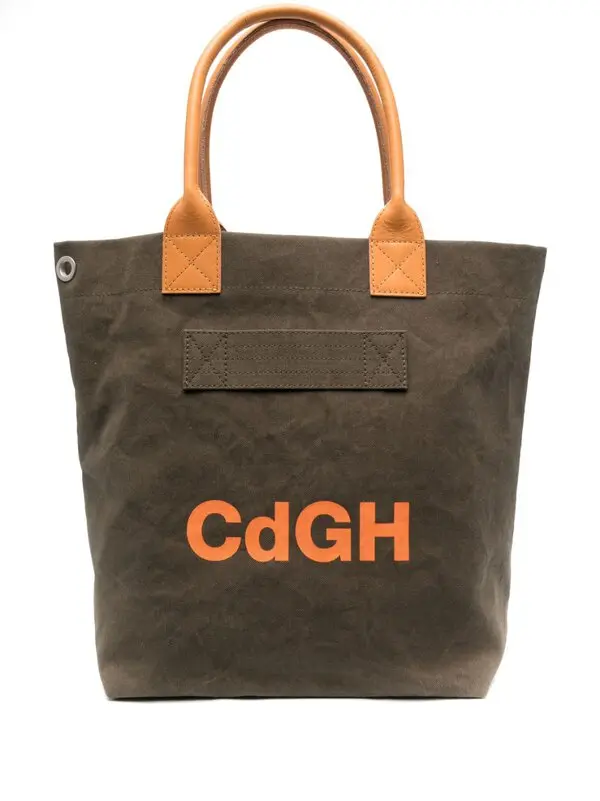 Comme Des Garçons Logo-print Canvas Tote Bag