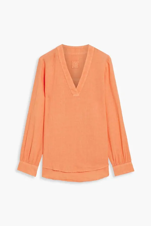 120% Lino Linen Top - Orange