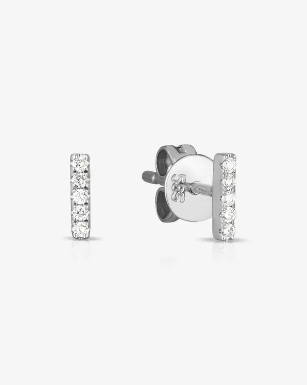Ring Concierge Petite Diamond Line Stud Earrings