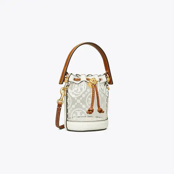 Tory Burch T Monogram Micro Bucket Bag - Clear | Editorialist