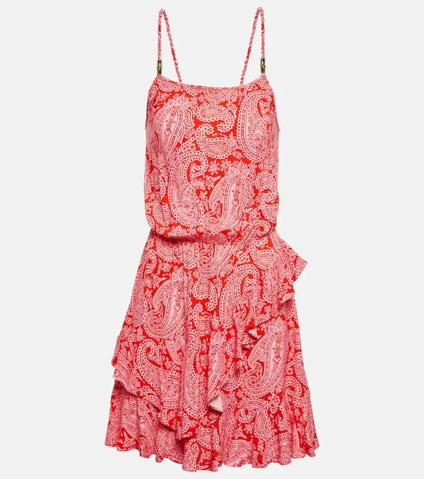 Heidi Klein Morocco Printed Ruffled Minidress - Multicoloured