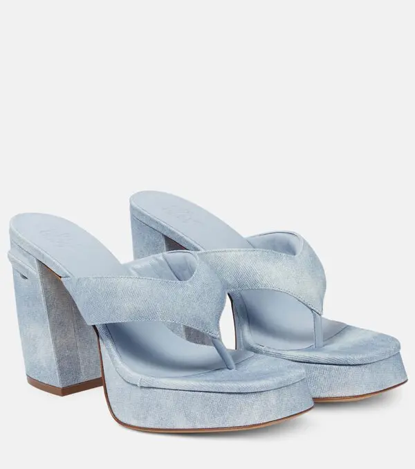 GIA BORGHINI Gia 17 Uni Platform Thong Sandals - Blue