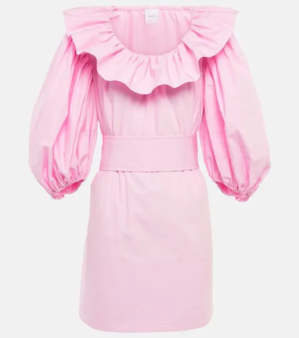 Patou Puff-sleeve Cotton Minidress
