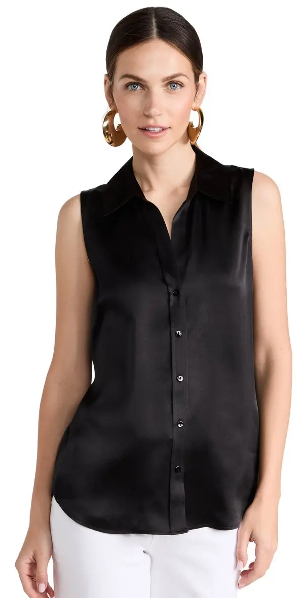 L'Agence Emmy Sleeveless Blouse - Black