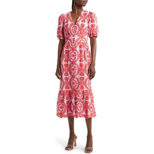 luisa embroidered midi dress Luisa Midi Dress Small main image 0