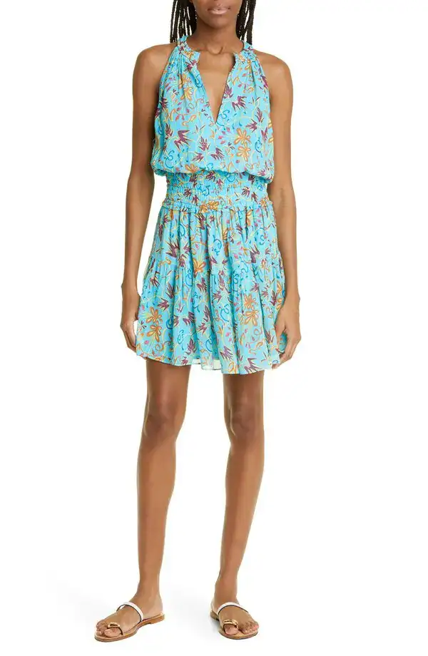 alc green floral dress 2Bunnies Girls' 8Y-14Y Tween Teen Bodycon Ruched Spaghetti Strap Party –  2BUNNIES main image 0