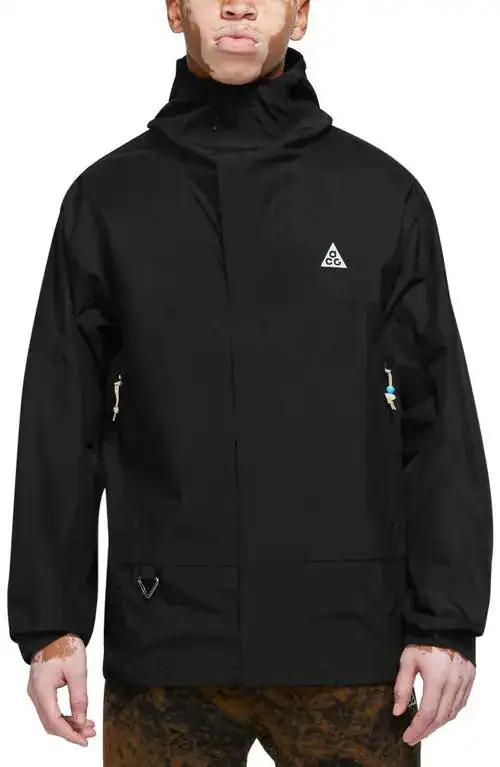 Nike Acg Storm-Fit Cascade Rains Packable Rain Jacket In Black/ Summit ...