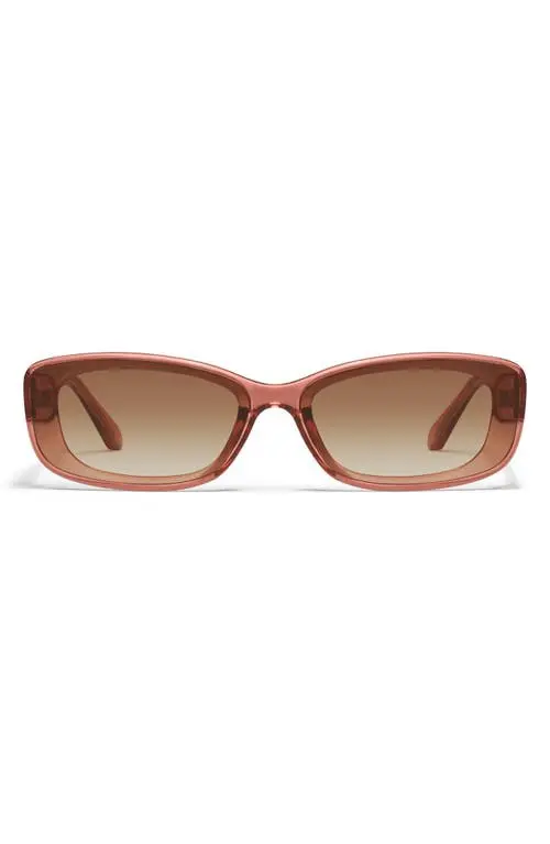 Quay Vibe Check 62mm Square Sunglasses - Primrose/ Sepia