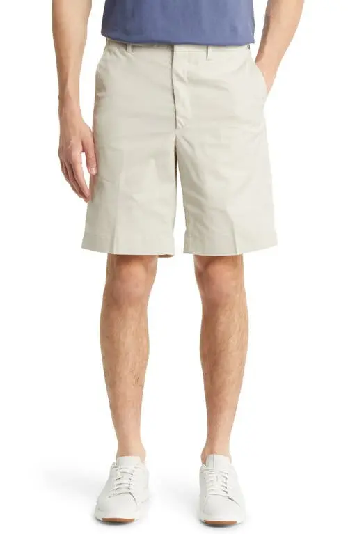 Berle Prime Pleated Poplin Shorts - Light Tan