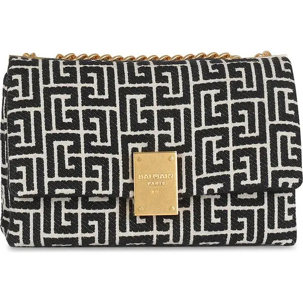 Balmain 1945 Soft Monogram Jacquard Crossbody Bag