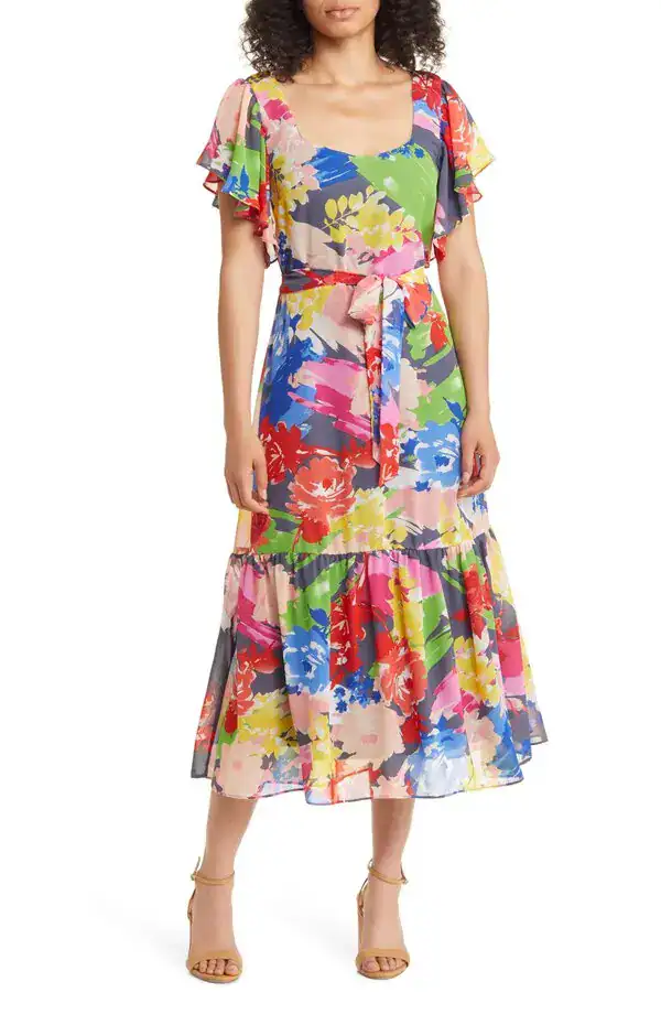 strapless open back dress Light Pink Floral Jacquard Mini Dress - All Dresses main image 1