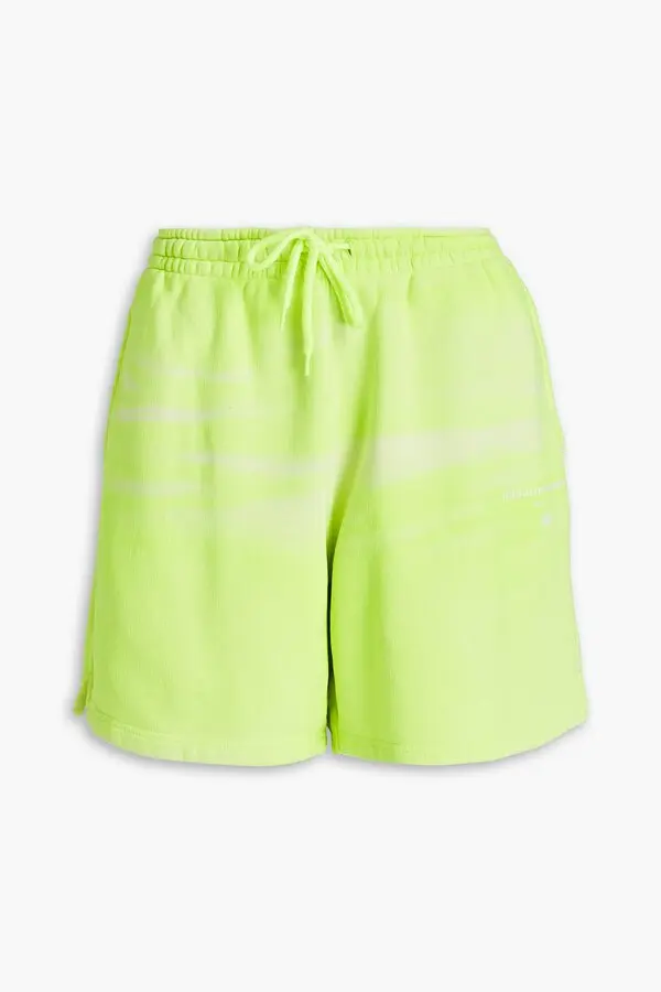 Alexander Wang Printed Cotton-terry Shorts - Bright Yellow