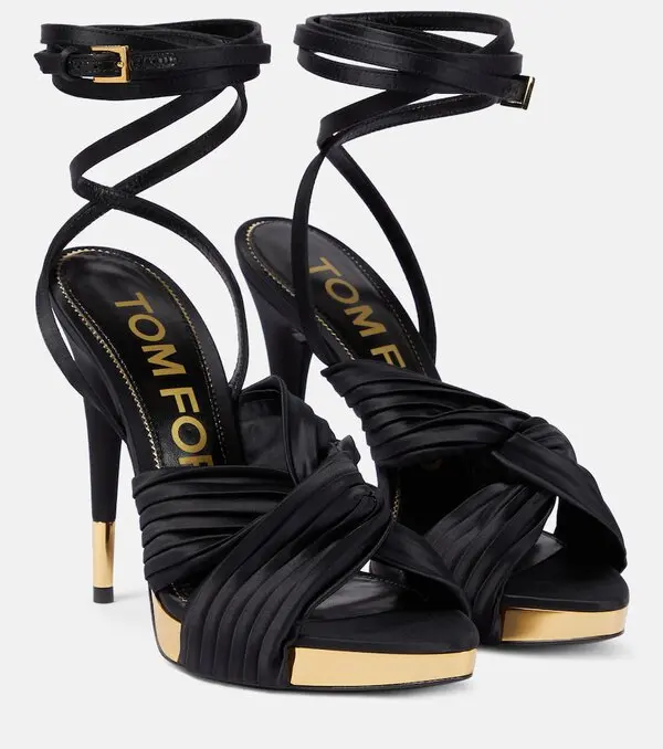 TOM FORD Satin Platform Sandals