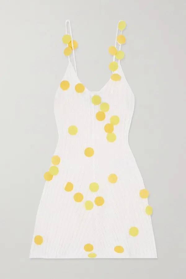 Loewe Paula'S Ibiza Sequin-Embellished Ribbed-Knit Mini