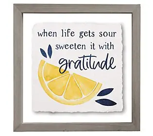 SINCERE SURROUNDINGS 10' Life Gets Sour Floatin G Frame Art