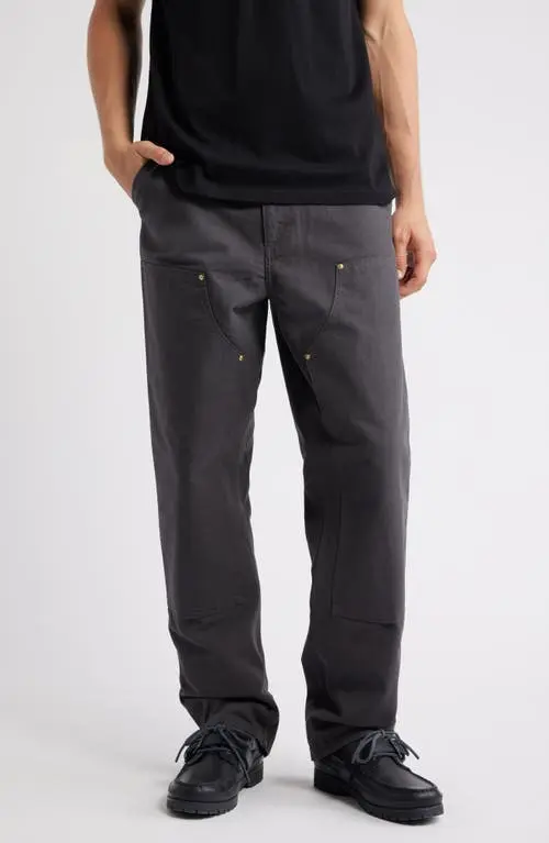 Carhartt Work In Progress Double Knee Pants - Graphite Rinsed