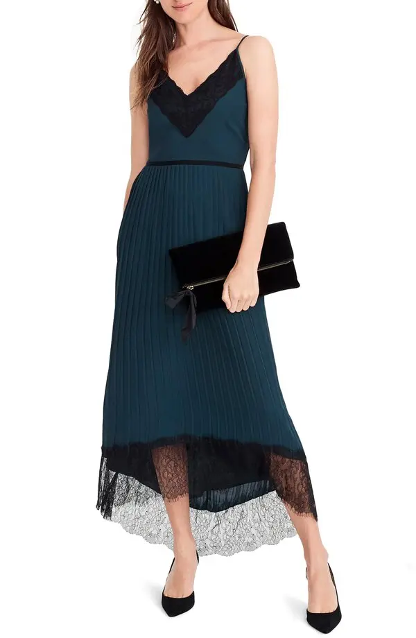 open lace back dress J Crew Mercantile Pleated Dress with Ruffle Hem- Size 4 – The Saved  Collection main image 0