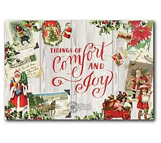 COURTSIDE MARKET Xmas Collage I 12x18 Canvas Wa Ll Art