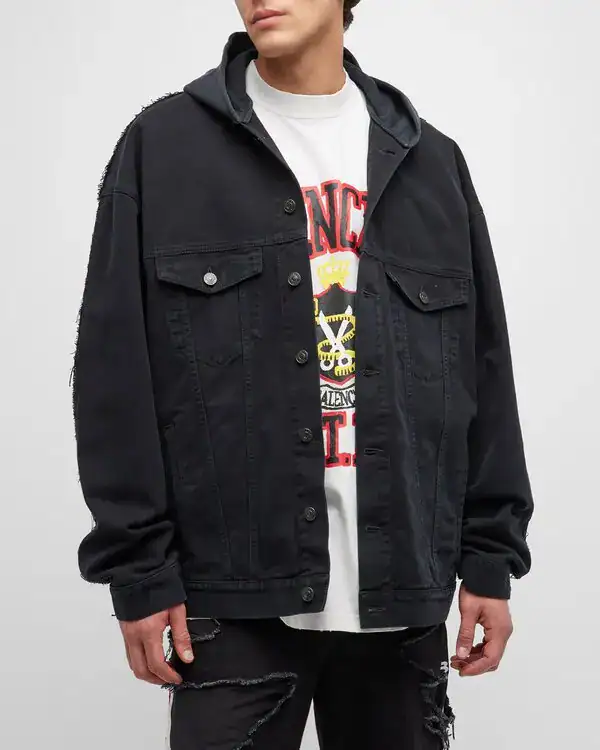 Balenciaga Paris Hybrid Hooded Jacket - 1700 Peach Pitch 
