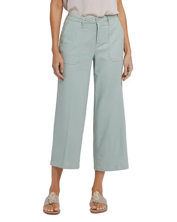 NYDJ Wide Leg Cropped Pants - Tomatillo