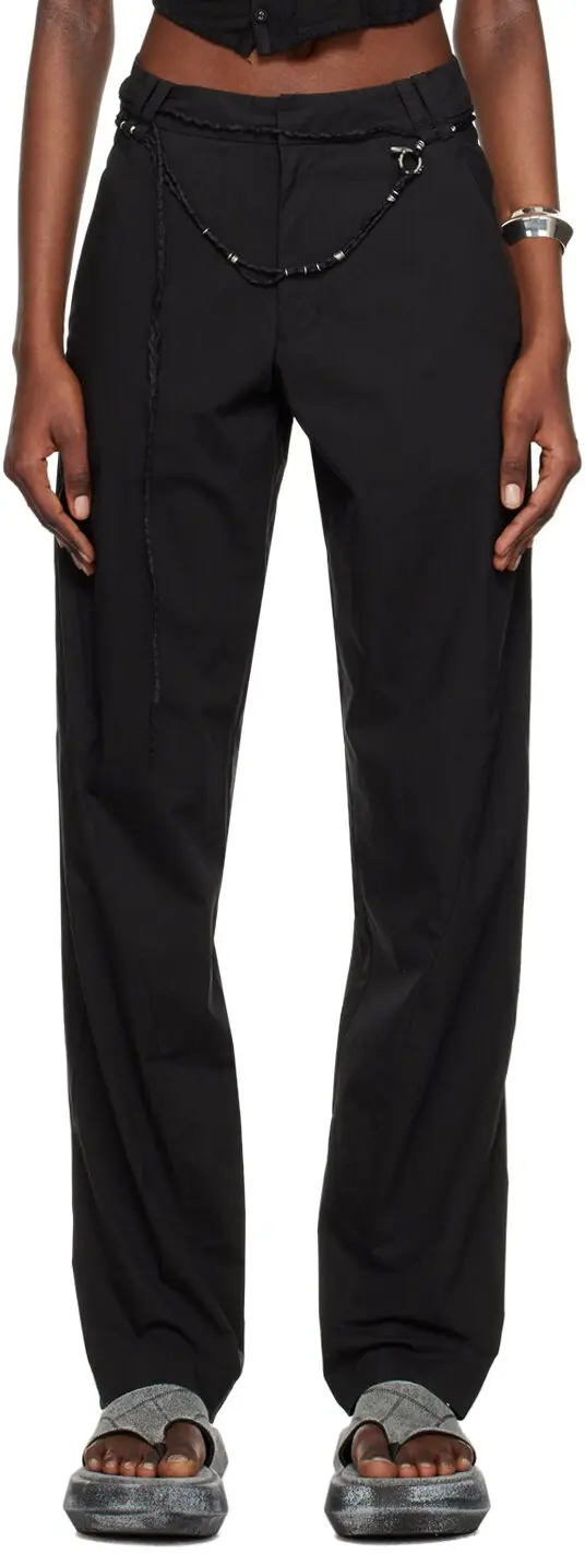 Hyein Seo Vented Trouser In Black - 53% Off | Editorialist