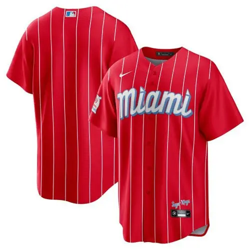 Nike Miami Marlins City Connect Replica Team Jersey - Red | Editorialist