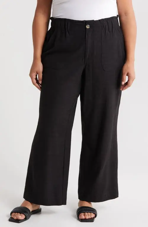 Wit & Wisdom Sky Rise Paperbag Waist Pants - Black
