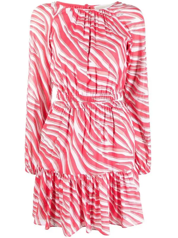 michael kors stretch cotton poplin cutout dress Stretch Cotton Poplin Midi Dress in HIBISCUS - Sale
