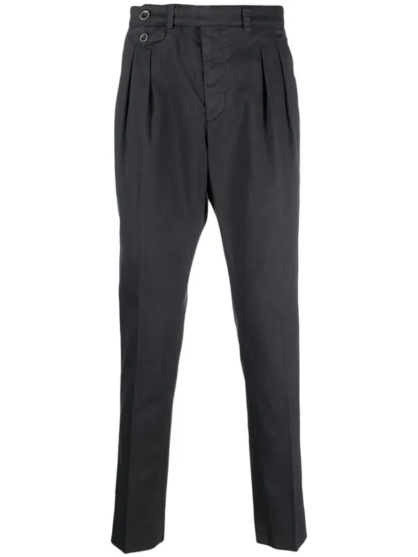Peserico Pleat-detail Tapered Trousers - Black