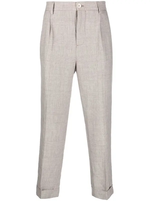 Brunello Cucinelli Check Straight-leg Trousers