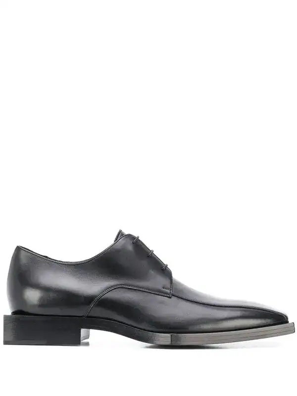 Balenciaga Lace-Up Derby Shoes Black Editorialist