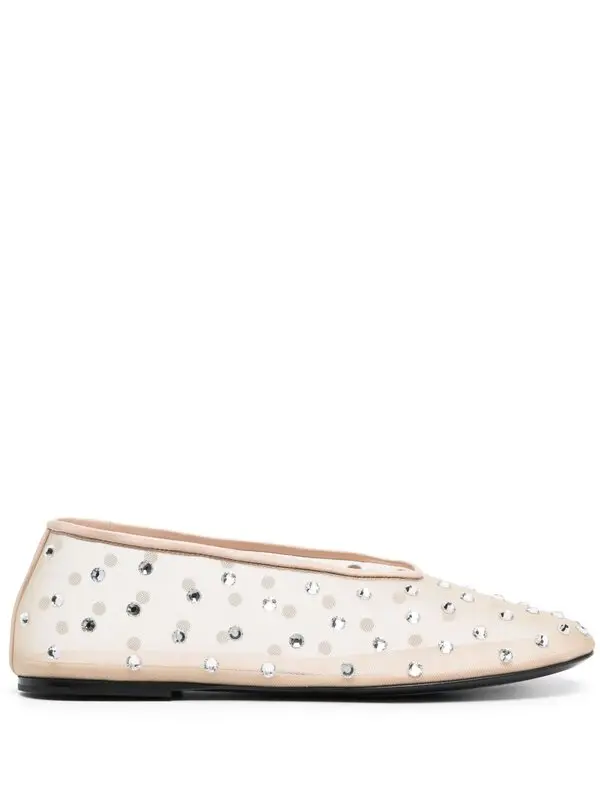 Khaite The Marcy Mesh Ballet Pumps - Neutrals