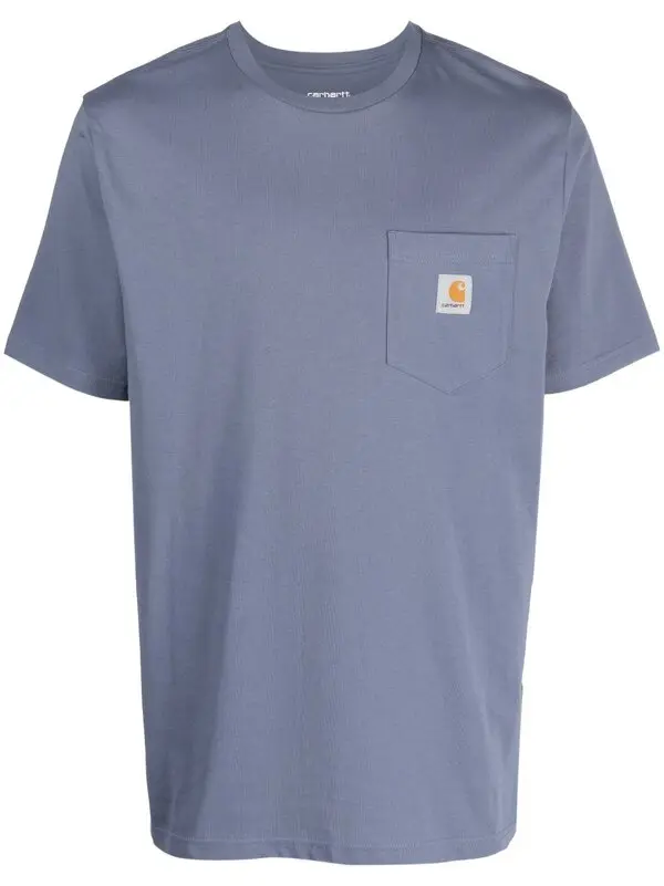 Carhartt Work In Progress Logo-patch Cotton T-shirt - Blue