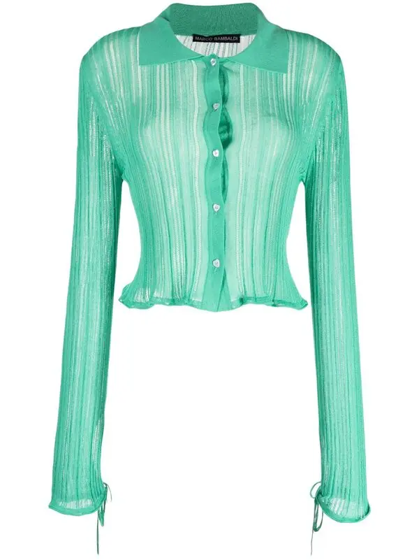 MARCO RAMBALDI Semi-sheer Knitted Cardigan