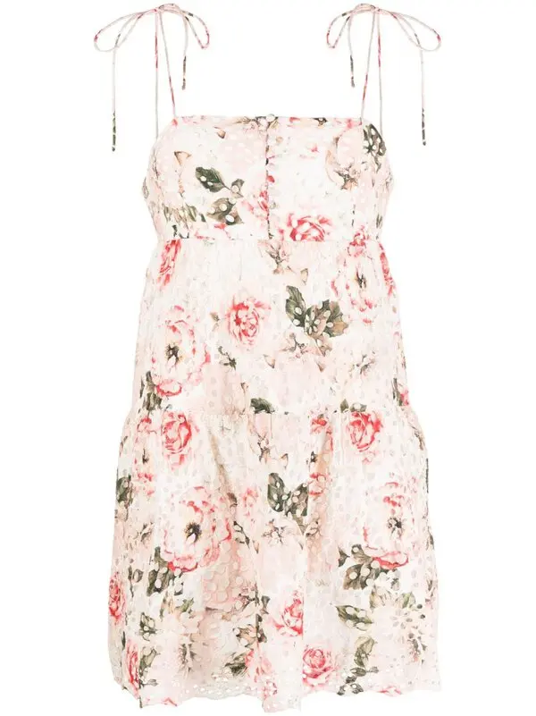 Alice + Olivia Lorelle Floral-print Mini Dress