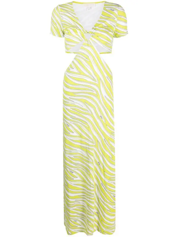 Michael Kors Zebra-print Maxi Dress