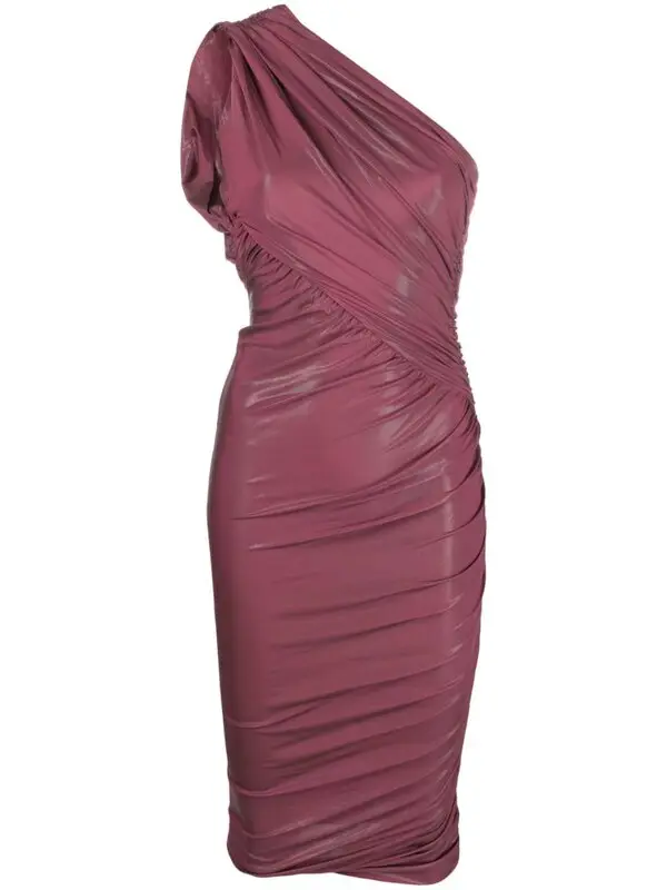 Rick Owens One-shoulder Draped Midi Dress