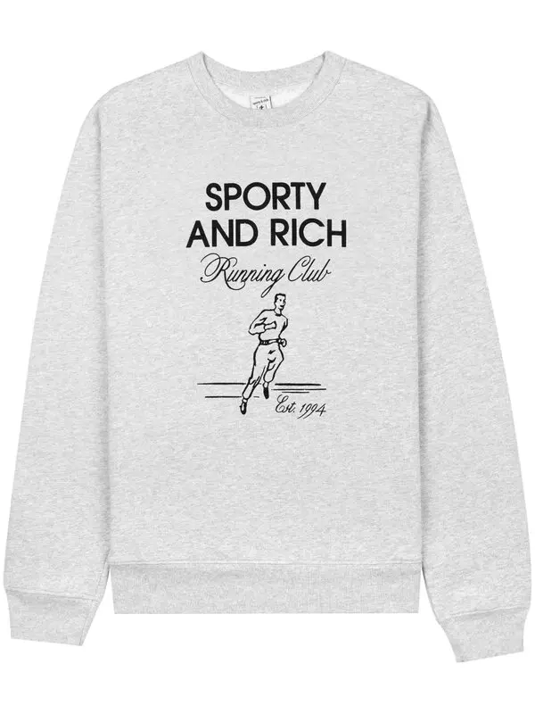 SPORTY & RICH Running Graphic-print Sweatshirt