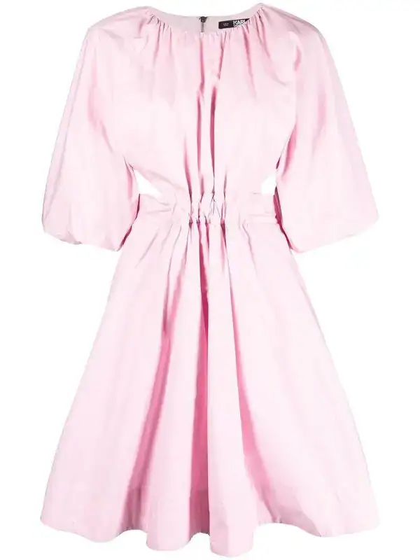white christmas dresses KAMALA V TWIST CUT OUT PUFF SLEEVE MAXI DRESS main image 0