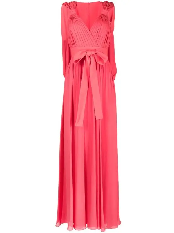 Elie Saab Bow-detail Georgette Gown